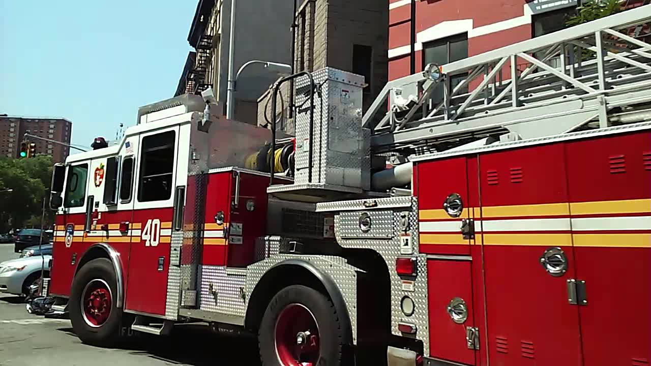 FDNY Ladder 40 After Battling A 3 Alarm Fire - YouTube