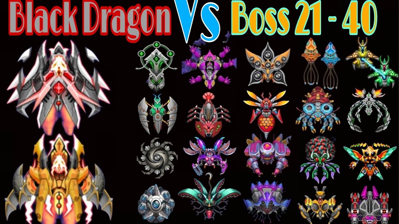 Space shooter Black dragon Vs Boss 21 - 40 - Bắn ruồi Hắc Long vs Trùm ...