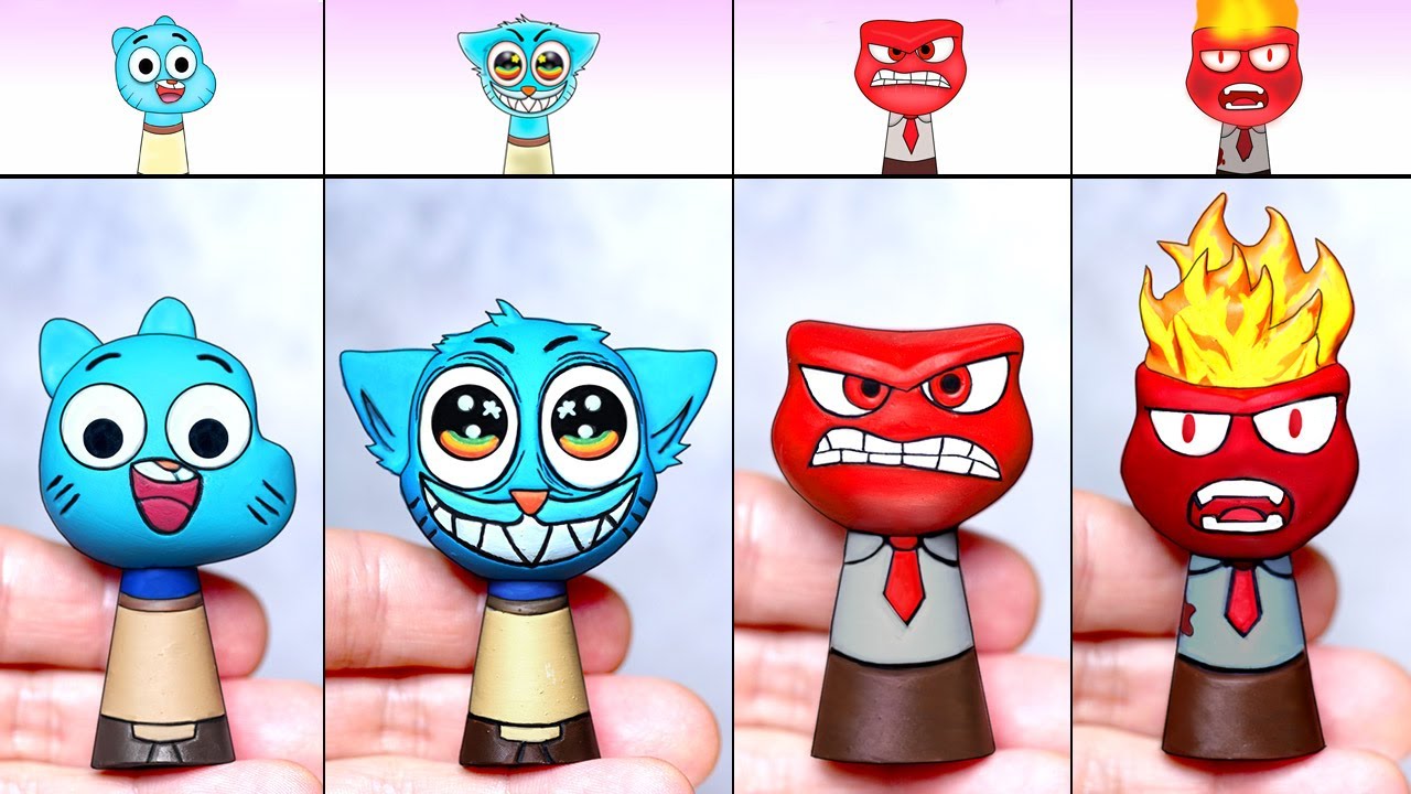 Making SPRUNKI OC GUMBALL ANGER Toy Sculptures Timelapse - YouTube