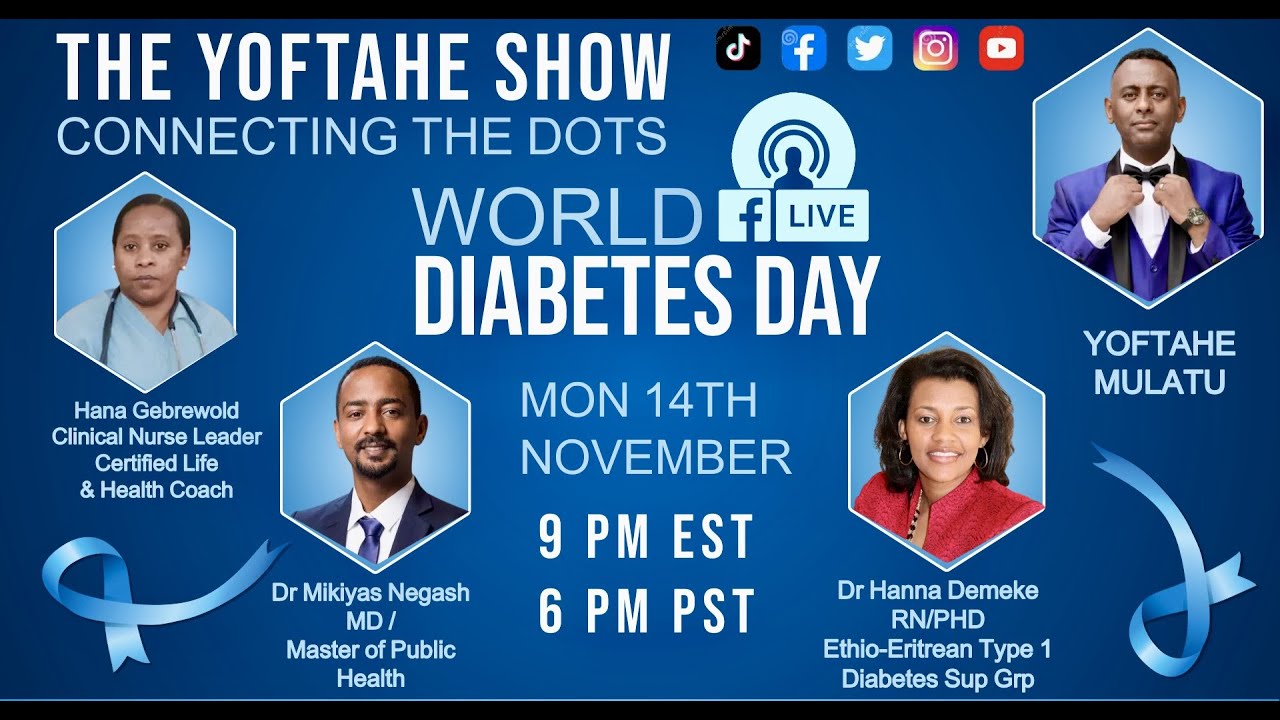 World Diabetes Day Awareness on The Yoftahe Show - YouTube