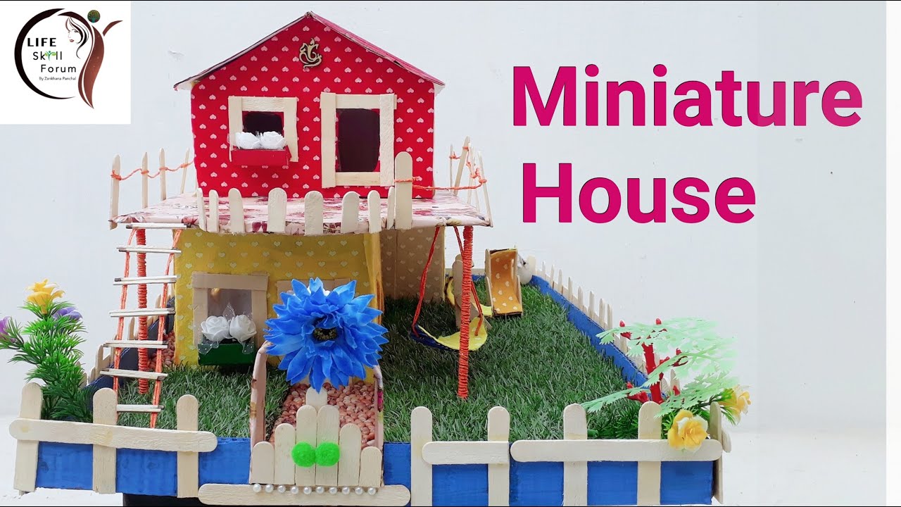 Miniature House | School Project | DIY Miniature House | Craft | House ...