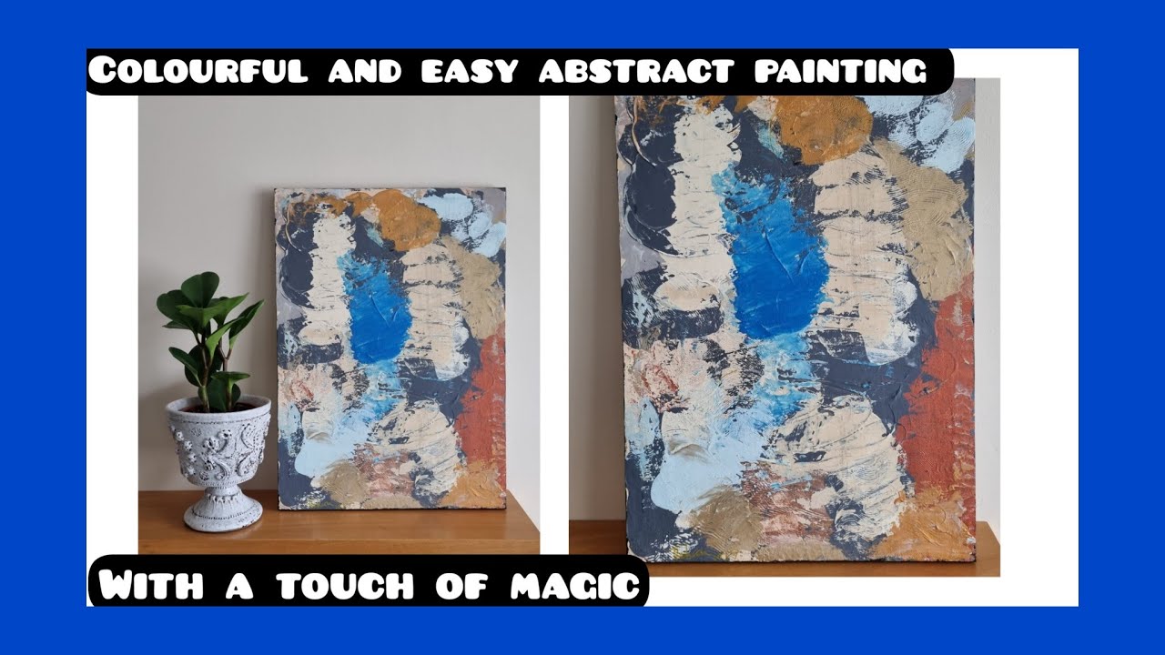 Colourful and easy abstract textured painting tutorial ...