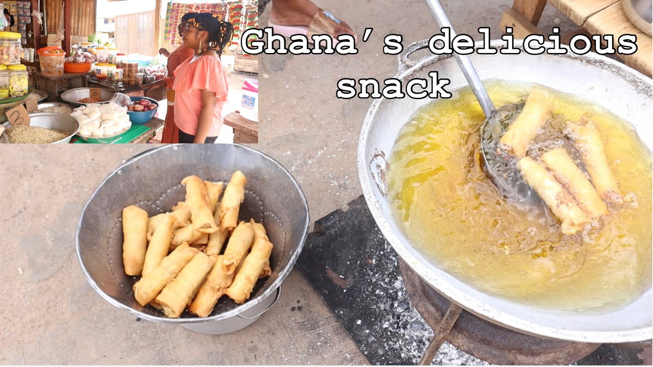 How to make CRISPY Ghanaian SPRING ROLLS || vegetable & beans || Asian ...