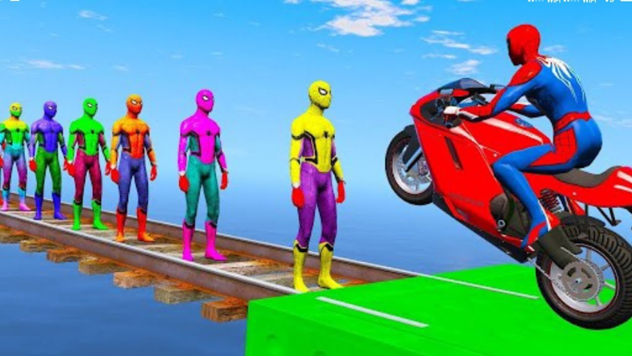 SpiderMan motor racing video_स्पाइडर मैन रेसिंग वीडियो_Vinay_Kids_Tv# ...