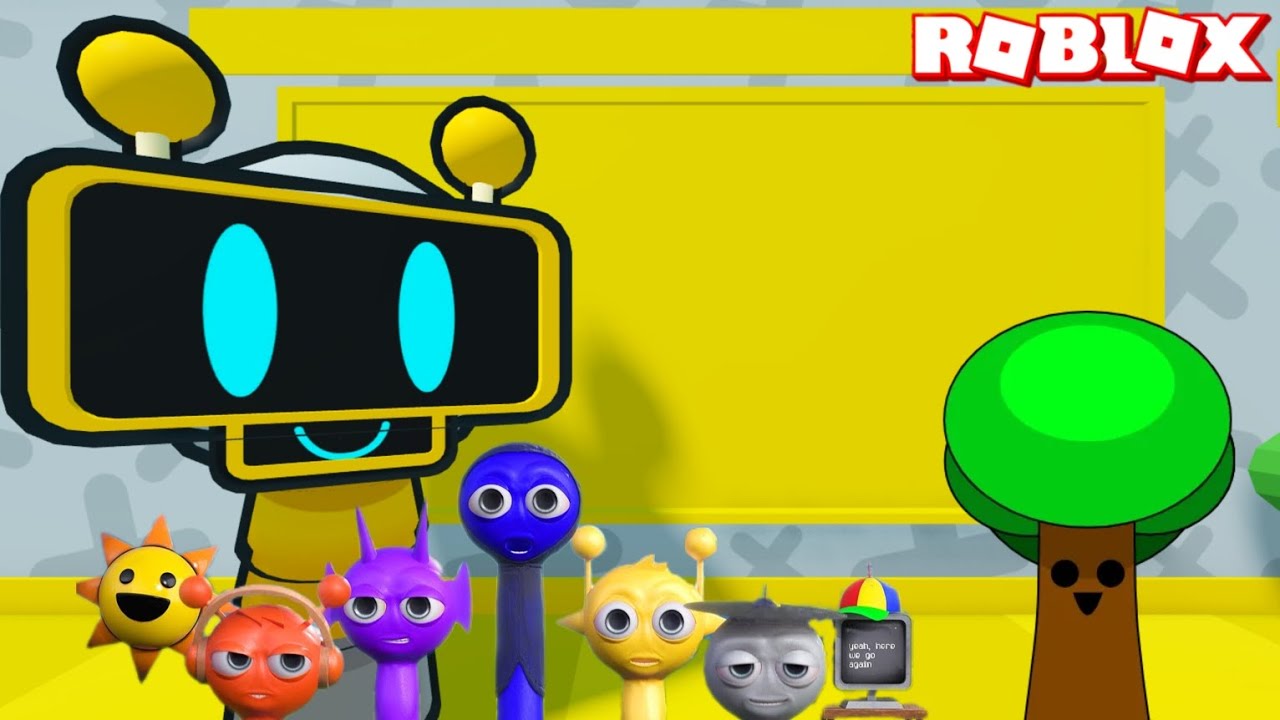 Sprunki Mr Tree Played Sprunki Fun Bot School Breakout Obby ROBLOX ...