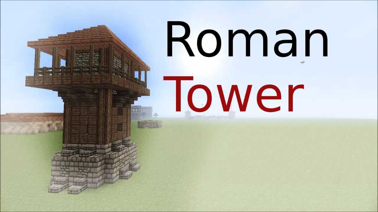 Minecraft Roman Tower tutorial - YouTube