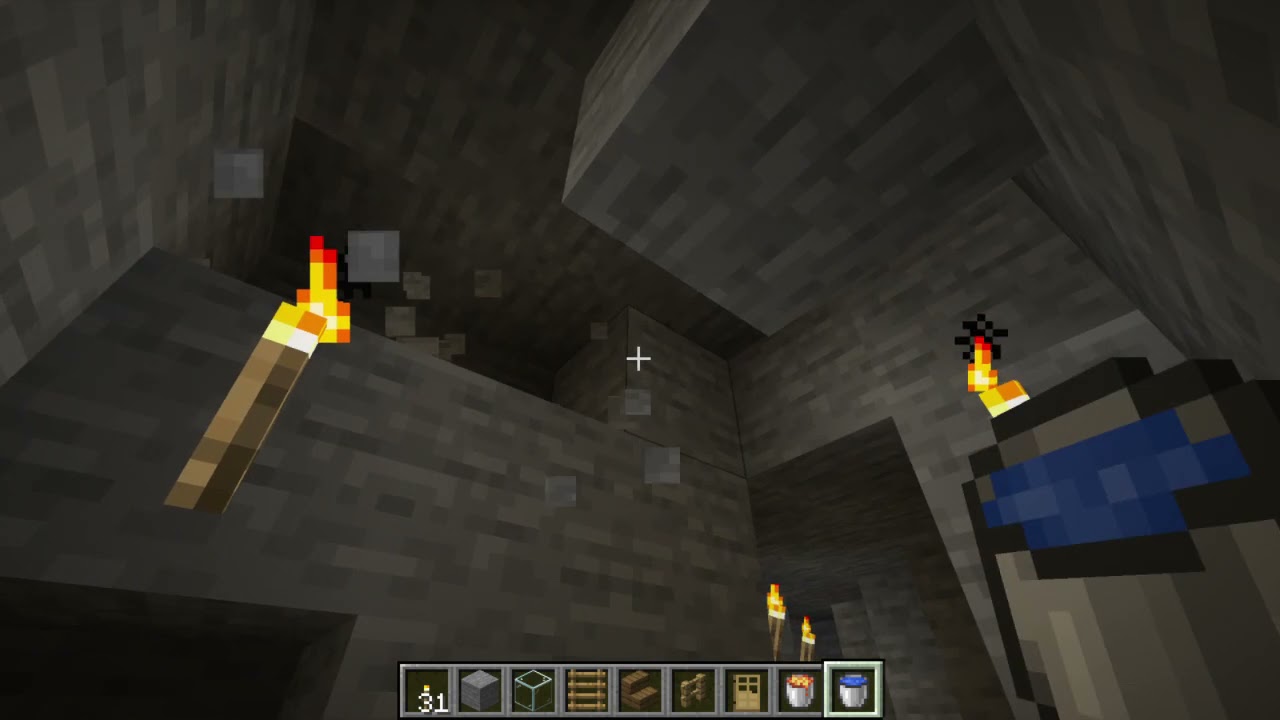 Minecraft glass floor - YouTube