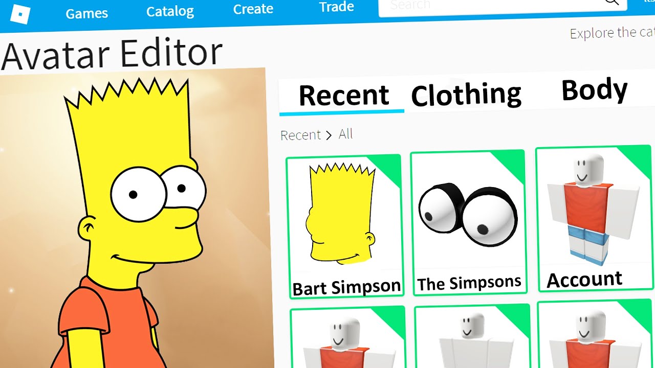 MAKING BART SIMPSON a ROBLOX ACCOUNT - YouTube