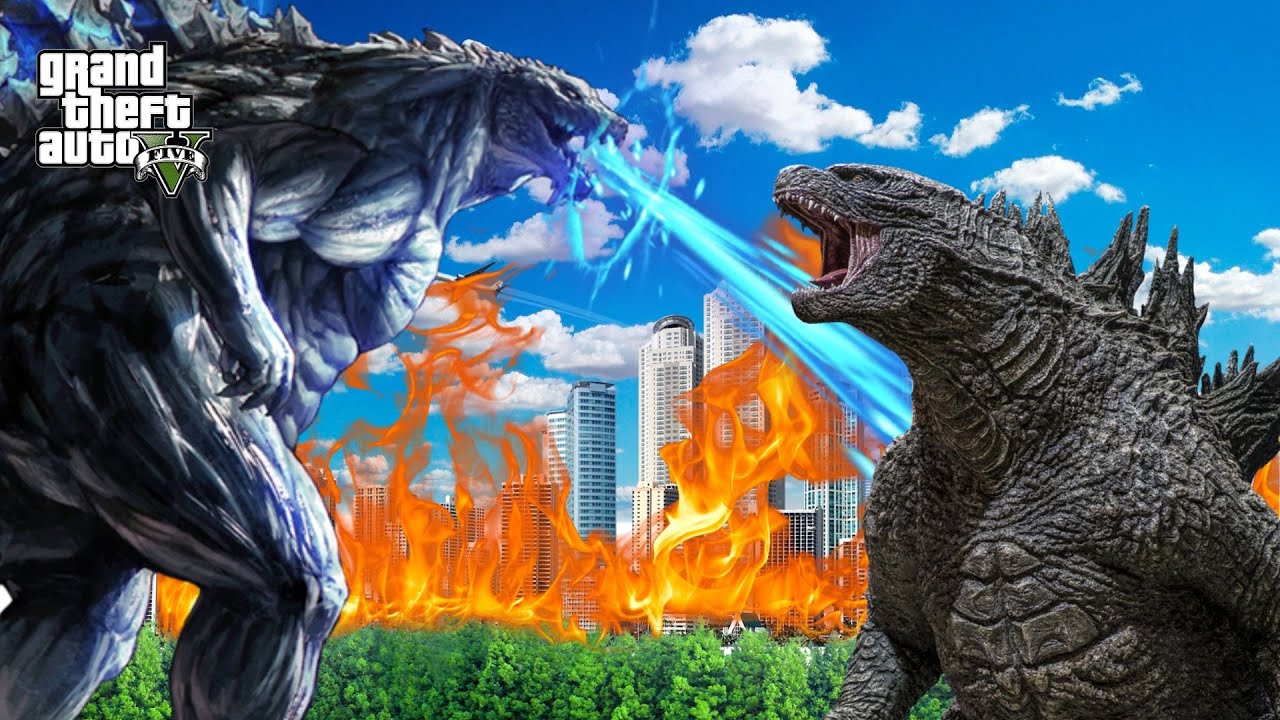 Battle of monsters Godzilla Earth vs Godzilla part 1 /GTA 5 mods/ - YouTube
