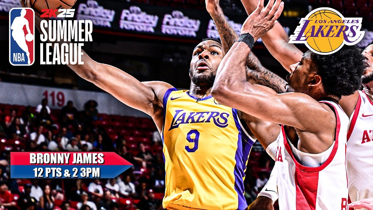 HIGHLIGHTS from Bronny James 12-point outing vs. the Hawks in Summer ...