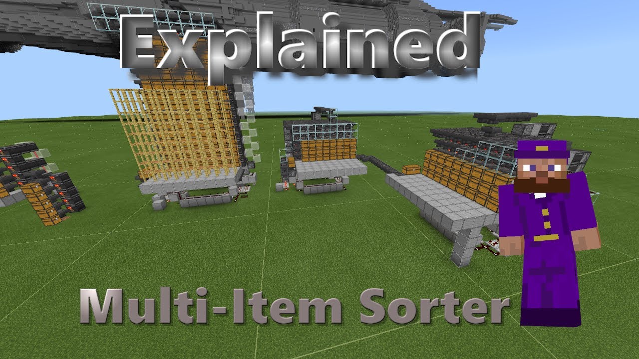 MCPE Multi-Item Sorter Explained - YouTube