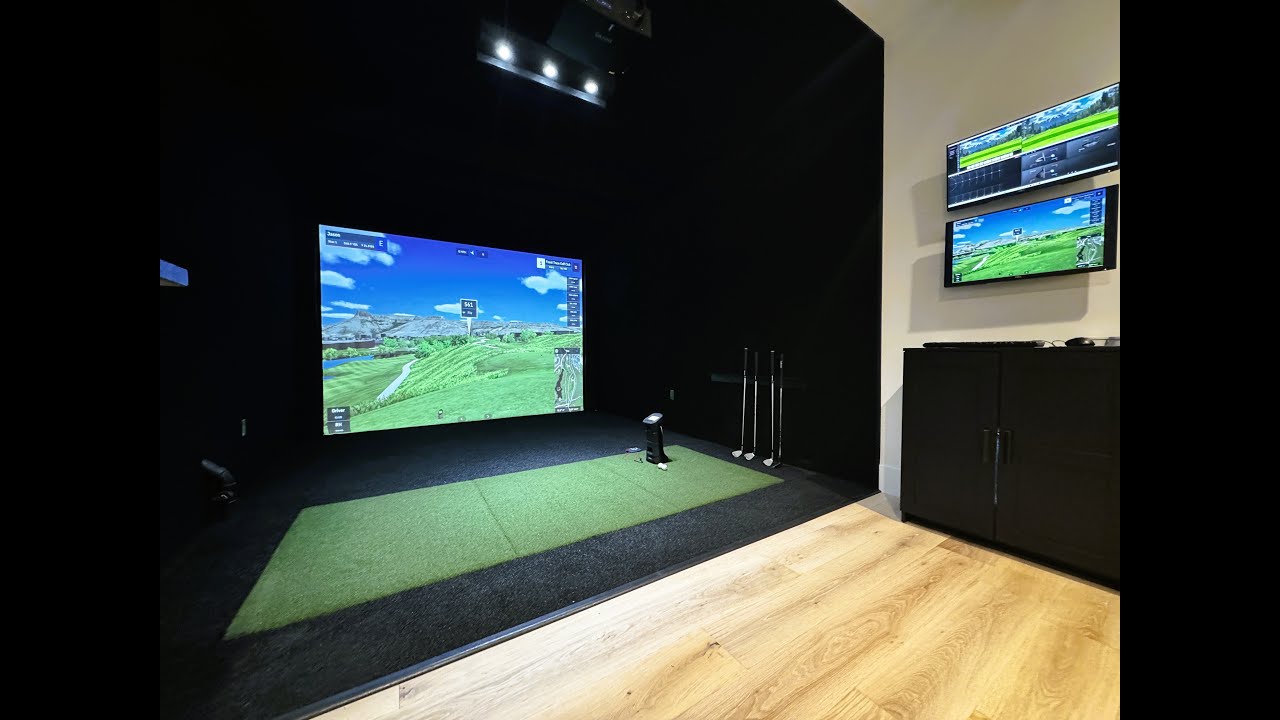 Basement Golf Simulator - YouTube
