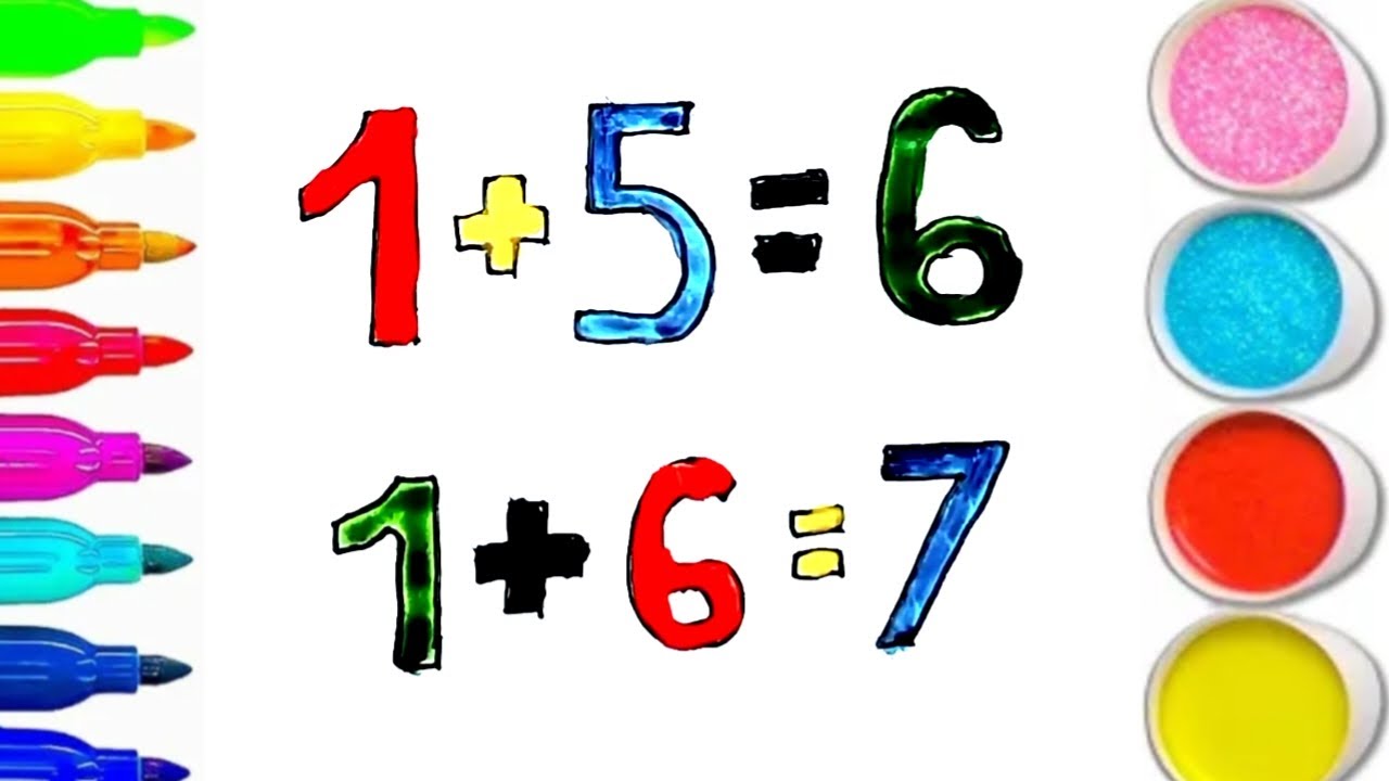 DRAW AND LEARN MATH, DRAW CUTE THINGS FOR KIDS PART 03 - YouTube