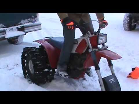 200X SNOW Conversion. THREE WHEELER - YouTube