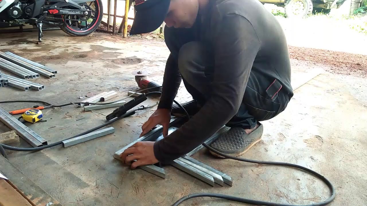 Proses pembuatan plang besi - YouTube
