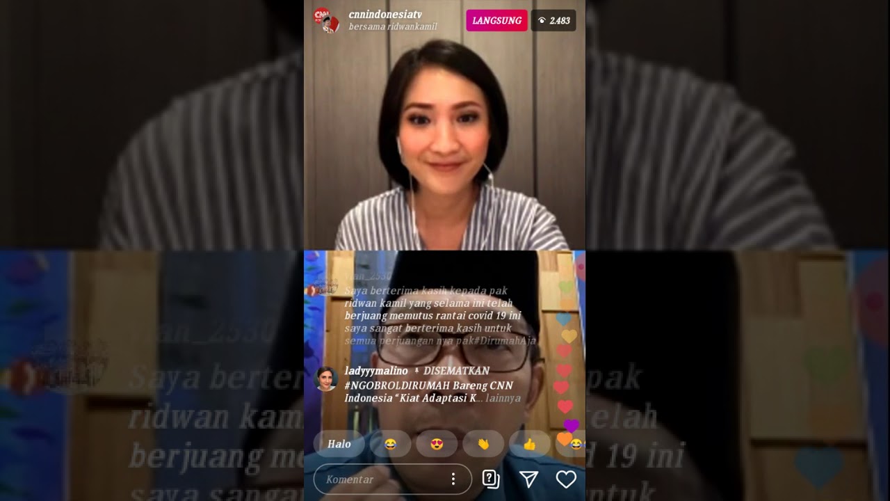 Ridwan Kamil live ig with CNN indonesia talk about 'New Normal' - YouTube