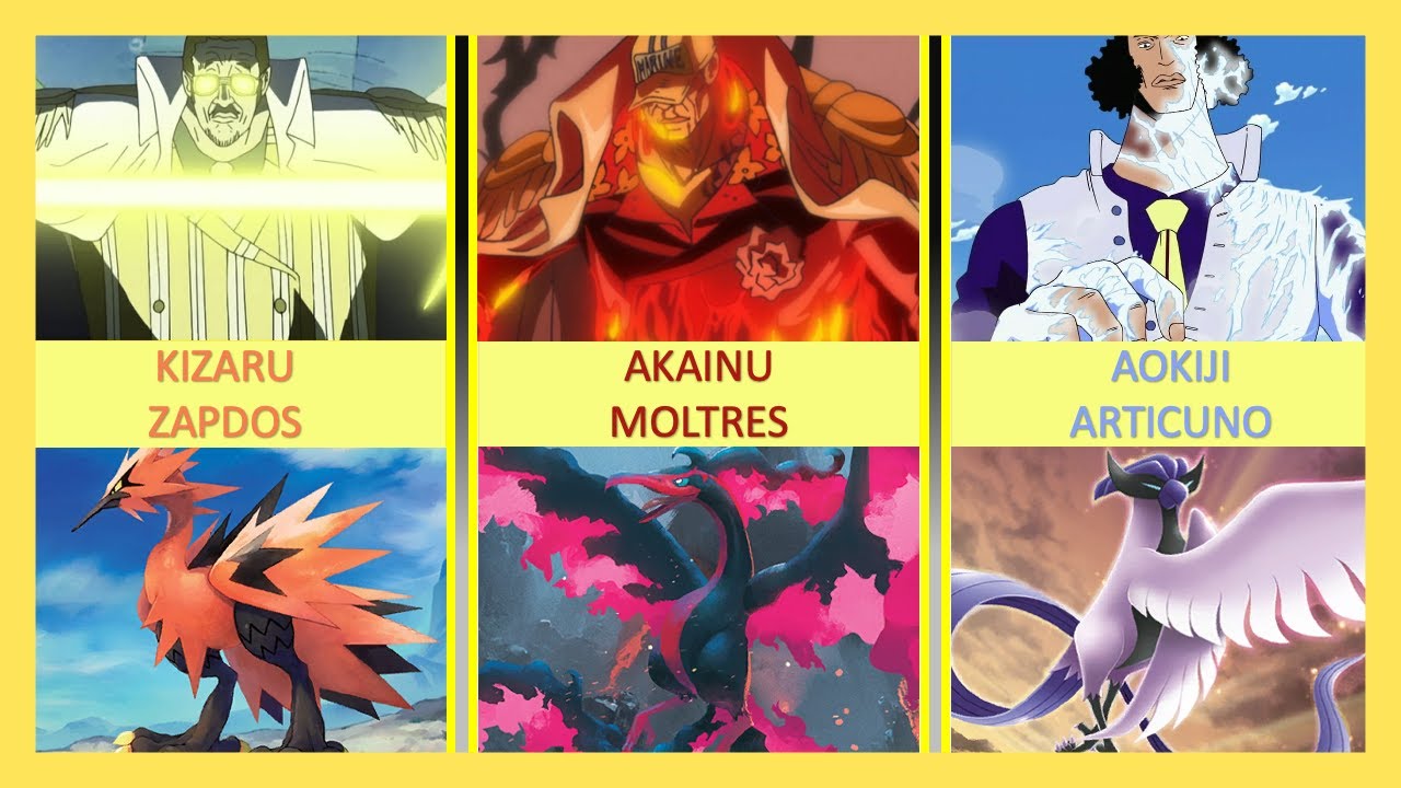 One Piece Admiral's Pokemon Team #OnePiece #Pokemon - YouTube