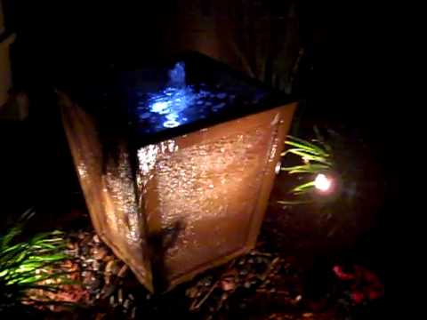 Overflowing Pot Fountain at Night - YouTube