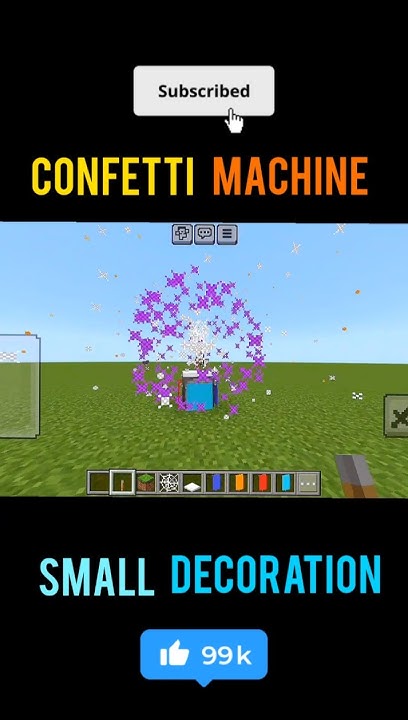 Confetti Machine # minecraft #build #shorts - YouTube