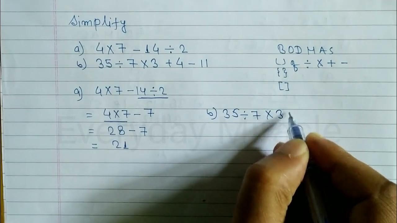 simplification | bodmas | simplify math | math sarlikaran | BODMAS RULE ...