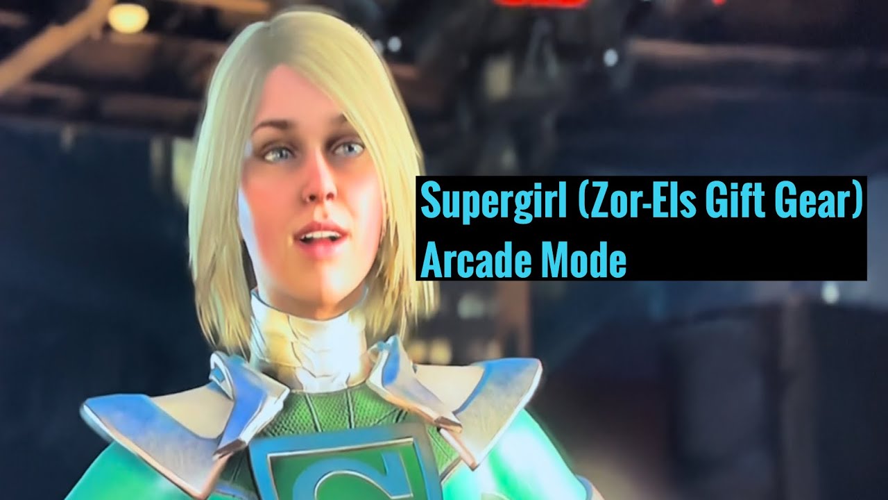Injustice 2 - Supergirl (Zor Els Gift Gear) Arcade Mode - YouTube