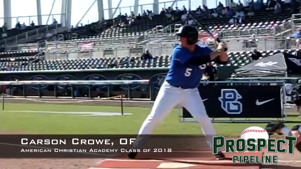 Carson Crowe, OF, American Christian Academy Class of 2018,Swing ...