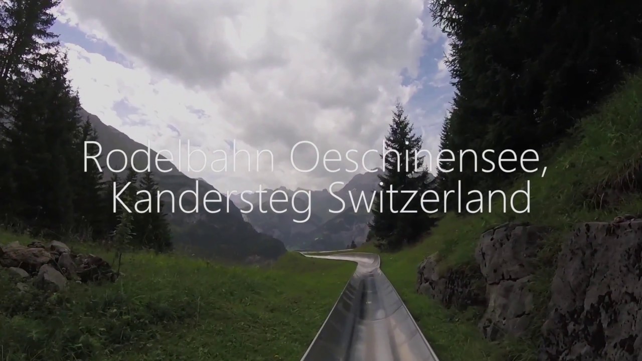 The Alpine Slide at Rodelbahn Oeschinensee, Kandersteg Switzerland ...
