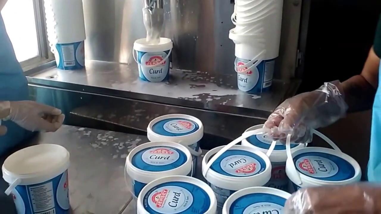 Curd Bucket Filling Machine with less Investment upto 20 liters - YouTube