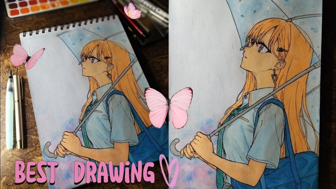 How to draw Saki Ayase ☔ ️//Drawing tutorial //easy draw #gimaiseikatsu ...