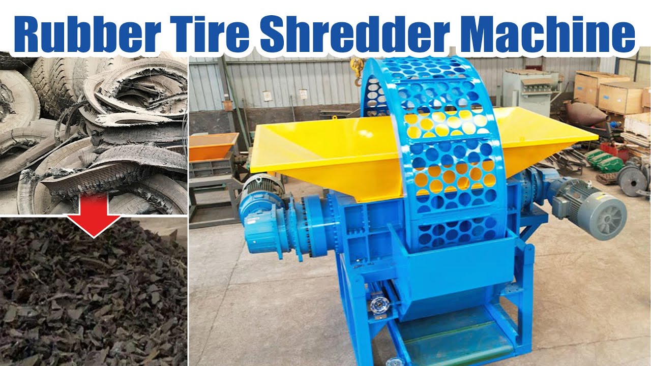Rubber Tire Shredder in Action | Shred Tires into 50–100mm Rubber Chips ...