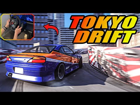 Drifting the TOKYO DRIFT parking lot in the Mona Lisa | Assetto Corsa w/ 900° Steering Wheel