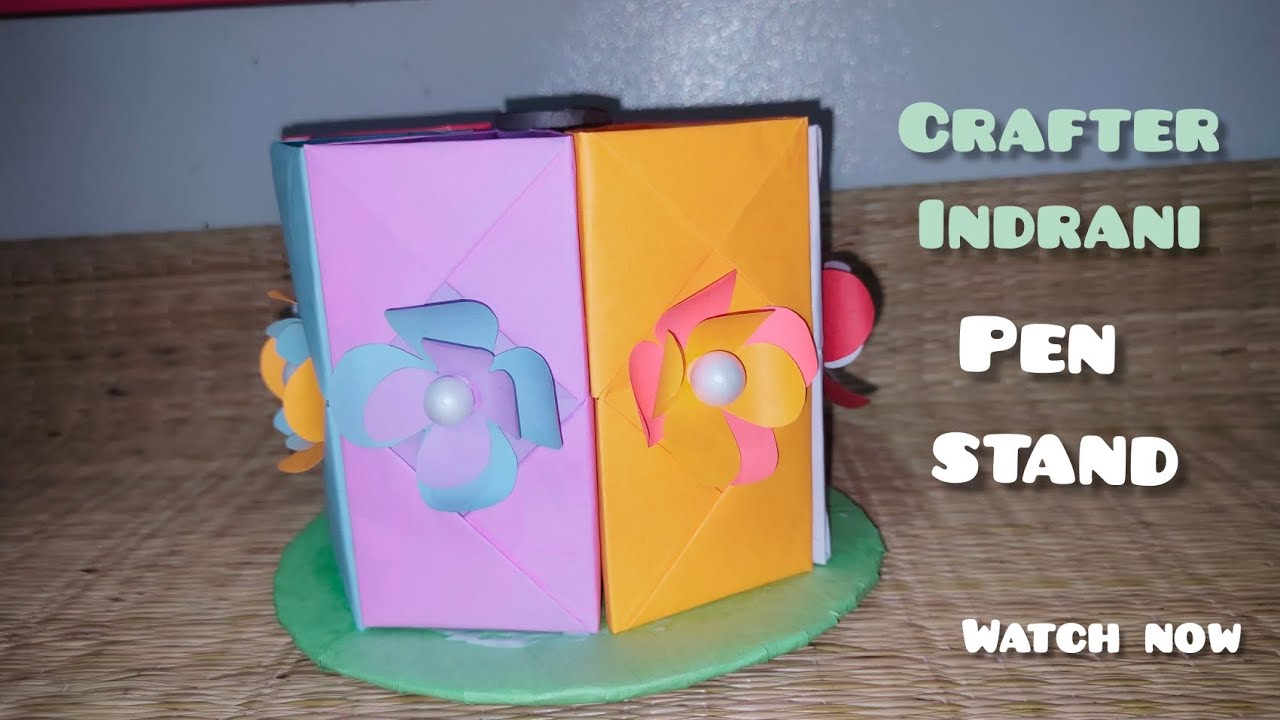 How to make pen stand with paper very easy || pen stand made at home # ...