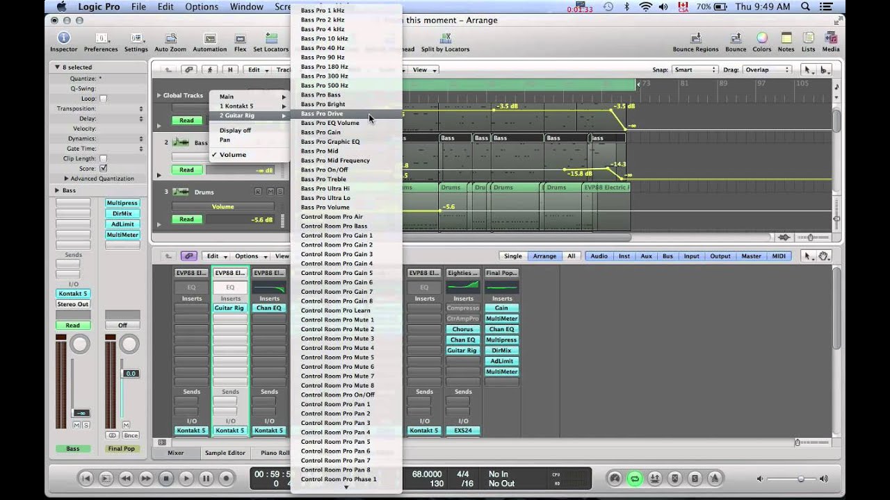 Tutoriel Logic Pro:Automation - YouTube