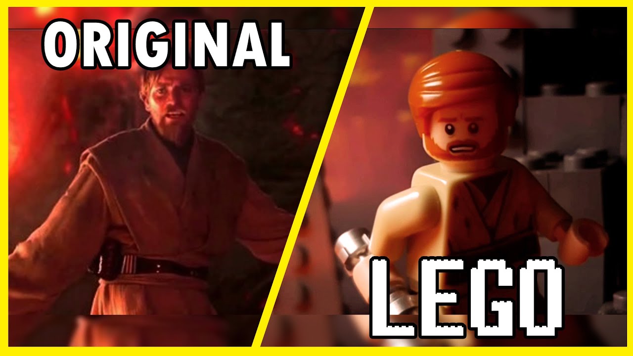 Star Wars: I Have the High ground scene in LEGO (side by side ...