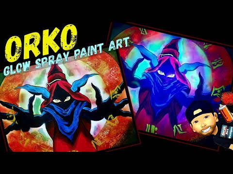 Orko | He Man Glow in the Dark Spray Paint / Acrylic Art - YouTube