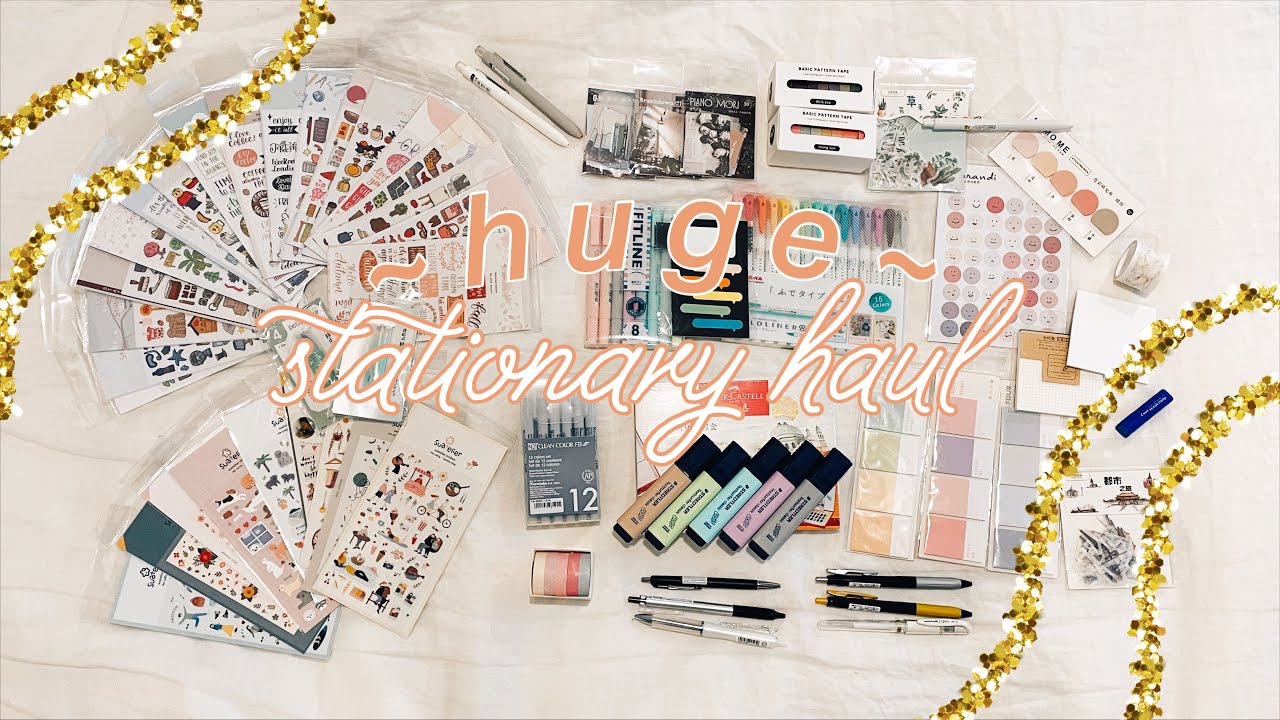 HUGE stationery haul 2021 || aesthetic & affordable stationery haul ...