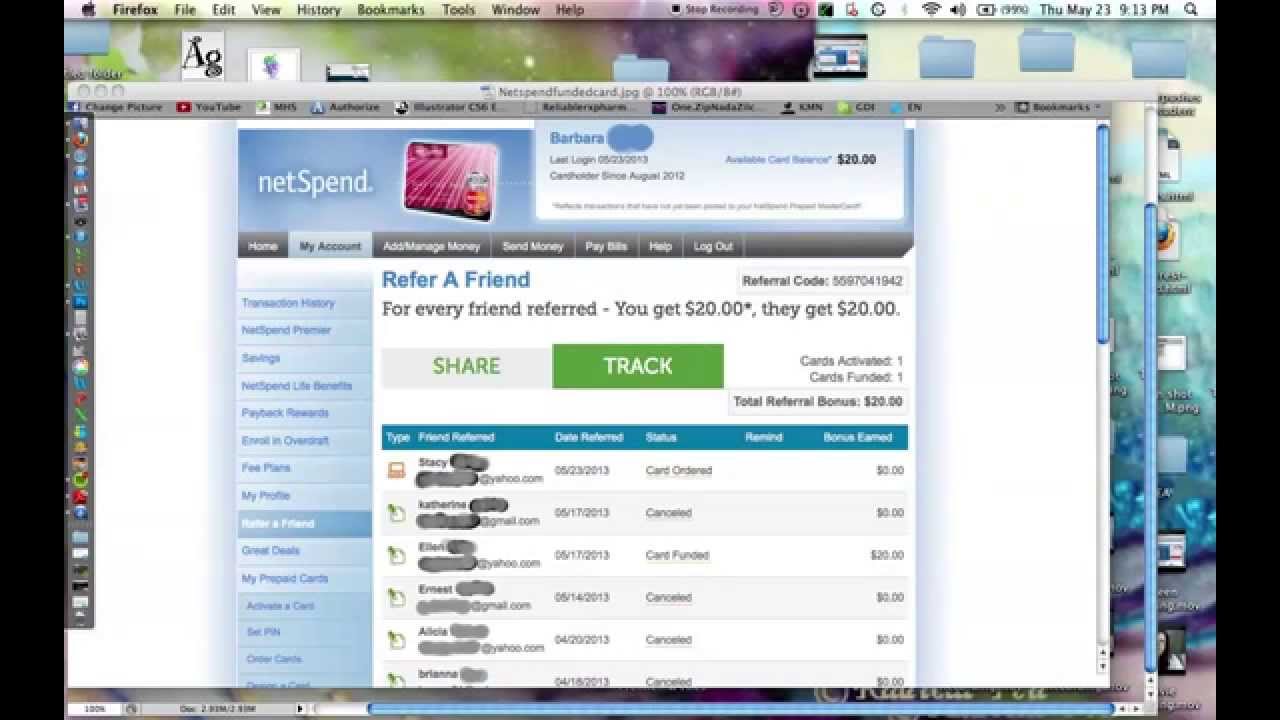 How To Get Your First Netspend $20 Referral Bonus - YouTube