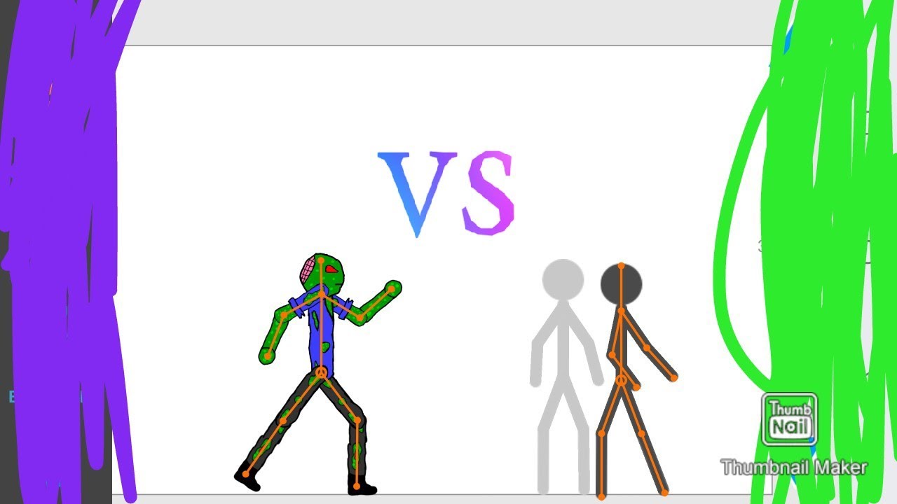 Stick figure Tournament 2 Grey vs dark green - YouTube