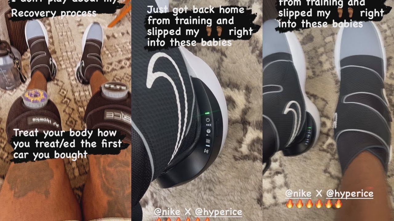 LeBron Shows Off His New Nike Hyperice (Vibrating Shoes) - YouTube