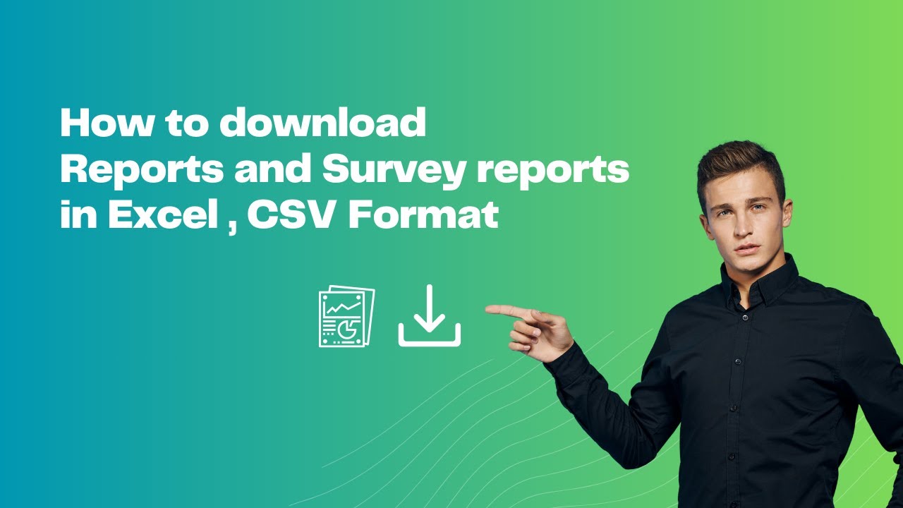 How to download Reports and Survey report in Excel, CSV Format - YouTube