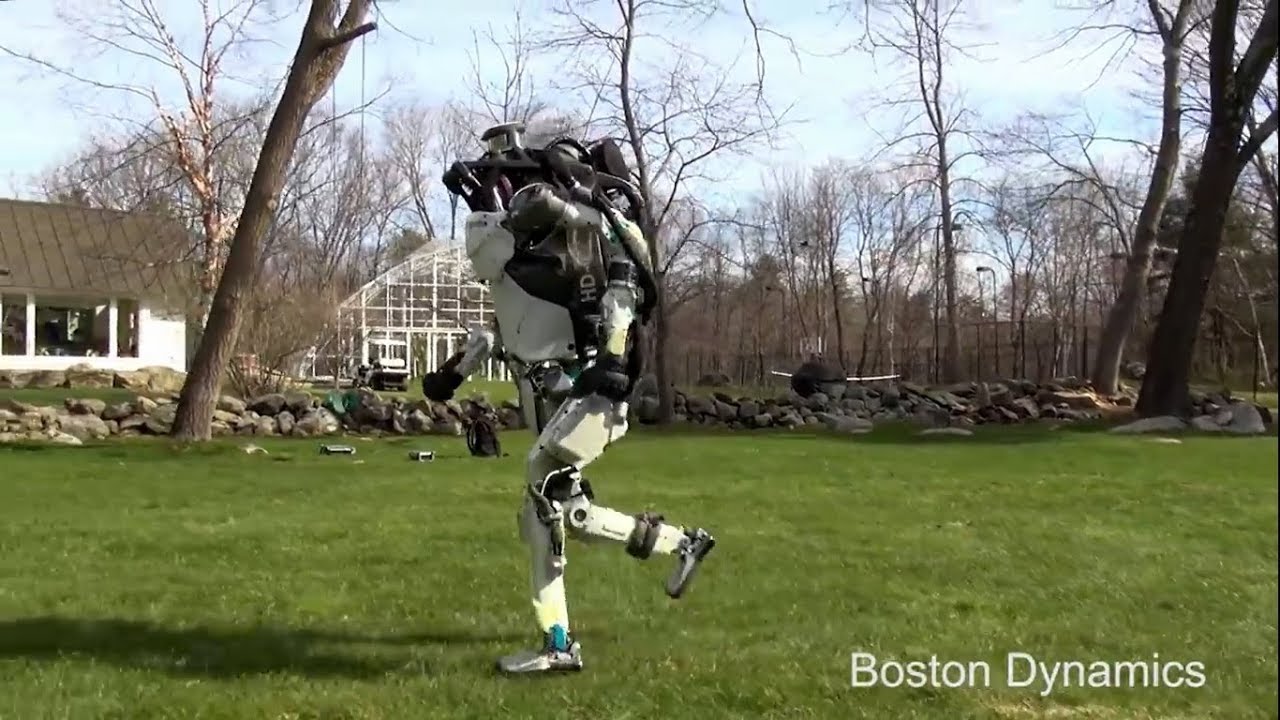 Jogging Atlas Boston Dynamics run and jump - YouTube