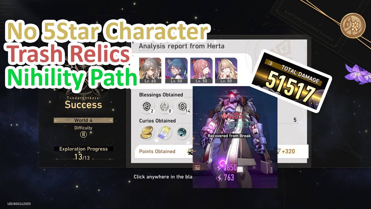 [Honkai Star Rail] Simulated Universe World 4 - 2 ft Nihility Blessing ...
