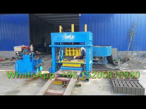 Diesel engine concrete hollow block making machine for blocks and ...