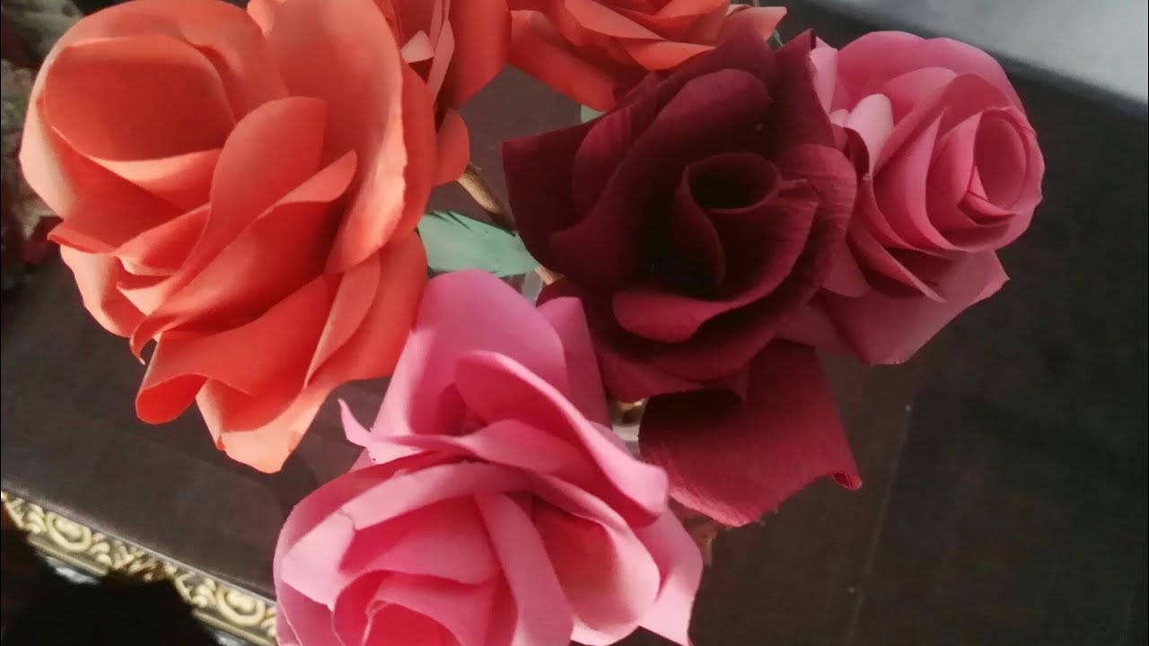 How to make cute paper flowers.. - YouTube