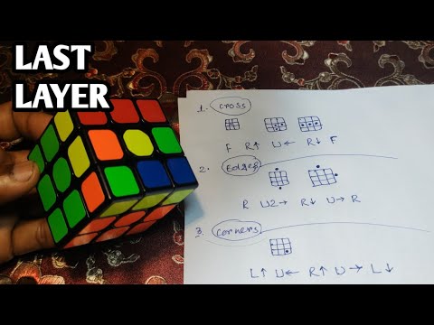 how to solve last layer/ third layer of Rubik's cube in hindi/ LAST LAYER OF RUBIK'S CUBE IN ...