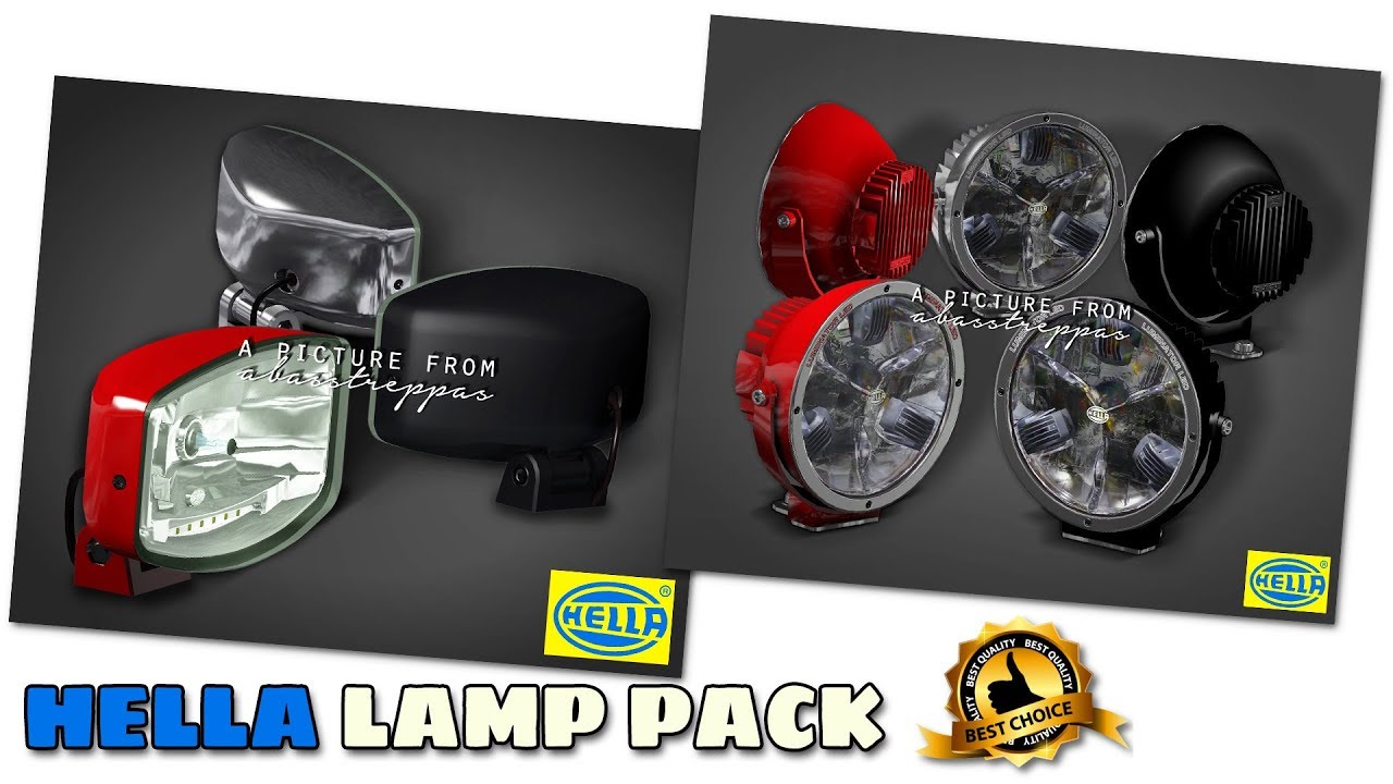 ETS2 | abasstreppas Hella Lamp Pack v2.0.1 - review - YouTube
