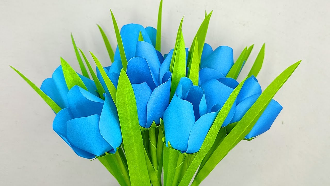 Beautiful Paper Flower Making Idea | Easy Paper Flower Making | How To ...