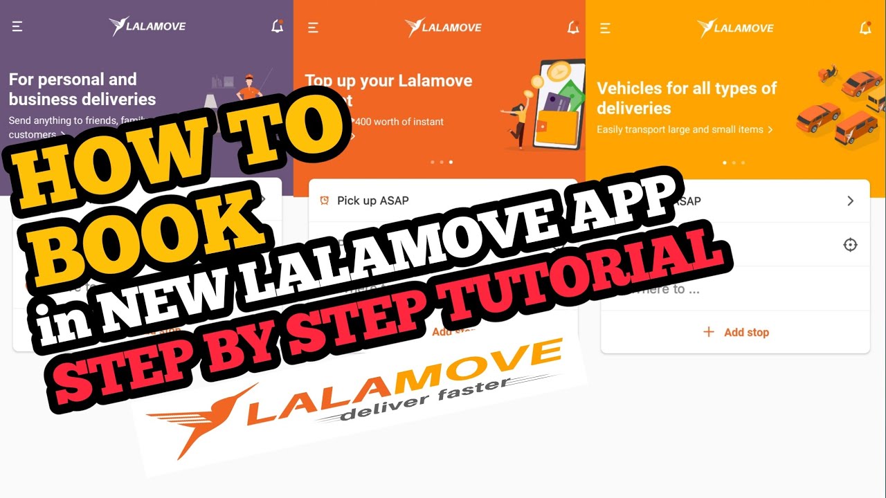 HOW TO BOOK IN NEW LALAMOVE APP / STEP BY STEP TUTORIAL / BEGINNERS ...