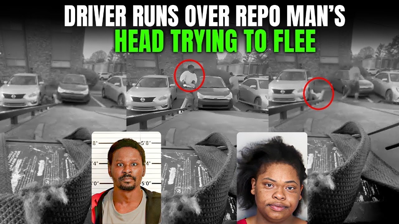 Repo Man's Head Run Over by Driver Trying to Escape Tow - YouTube