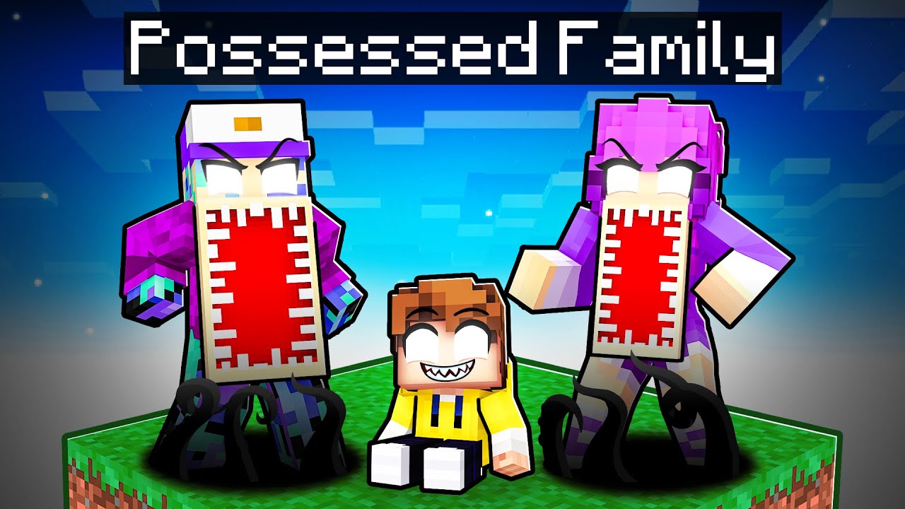 Having a POSSESSED FAMILY in Minecraft! - YouTube